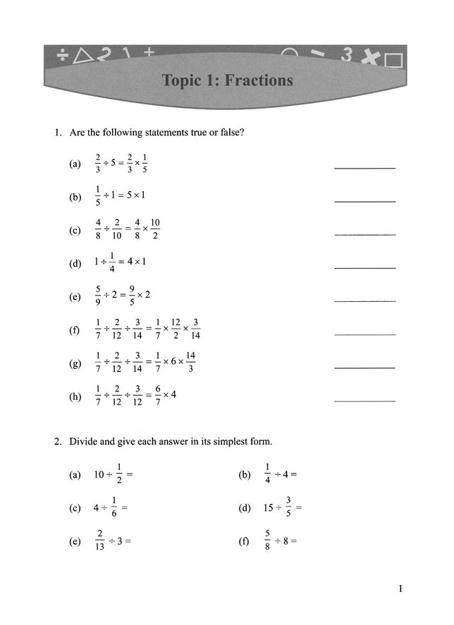 Singapore Math: Grade 6 Primary Mathematics Intensive Practice 6B ...